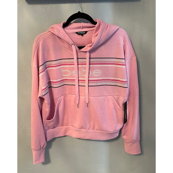 bebe | Tops | Nwt Large Bebe Hooded Sweatshirt | Poshmark